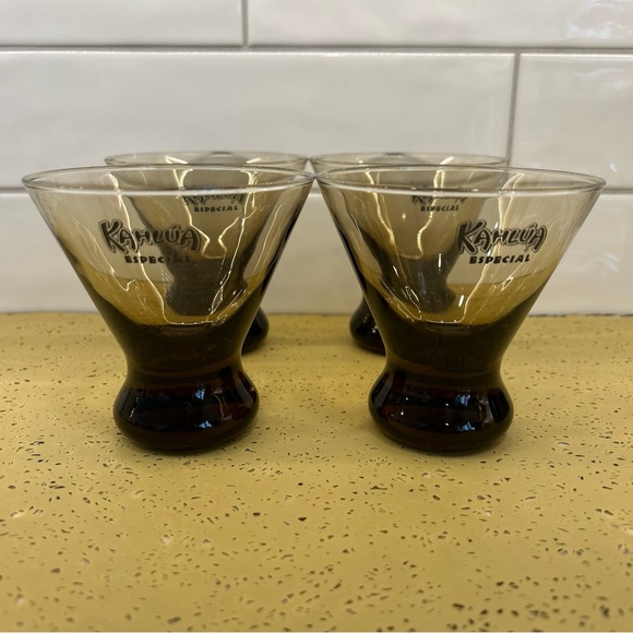 Kahlua | Dining | Kahlua Especial Smoke Brown Glasses Footed Bar Liquor ...